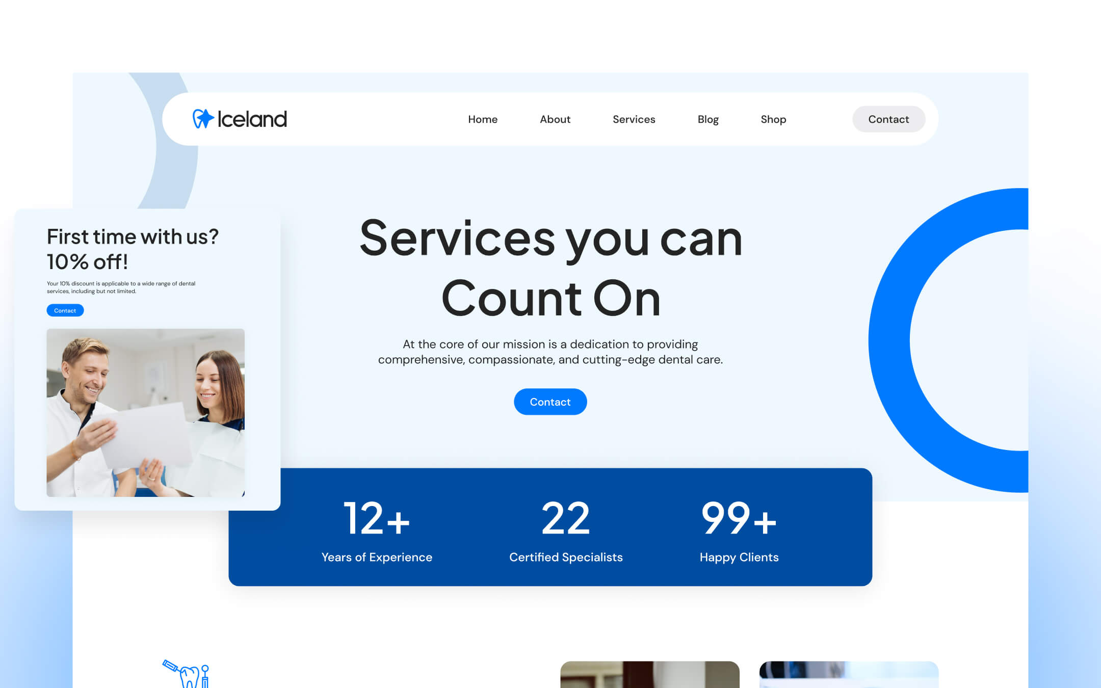 Iceland - Dentist Webflow Template | Wedoflow
